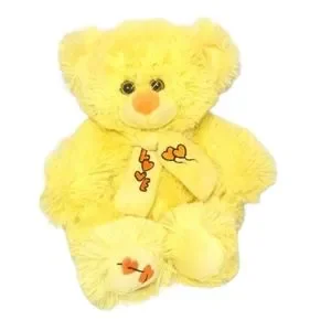 Toys | Yellow Fluffy Love Teddy Bear With Hearts Valentines Day Plush ...